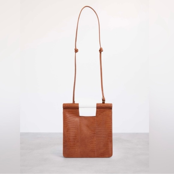 BEIS | Bags | Bis Crossbody Bag In Cognac Crocodile Leather | Poshmark